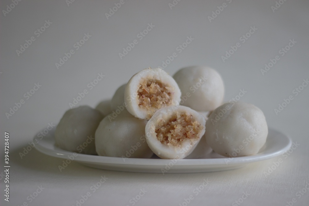 Steamed rice dumplings with jaggery coconut fillings, a Kerala delicacy ...