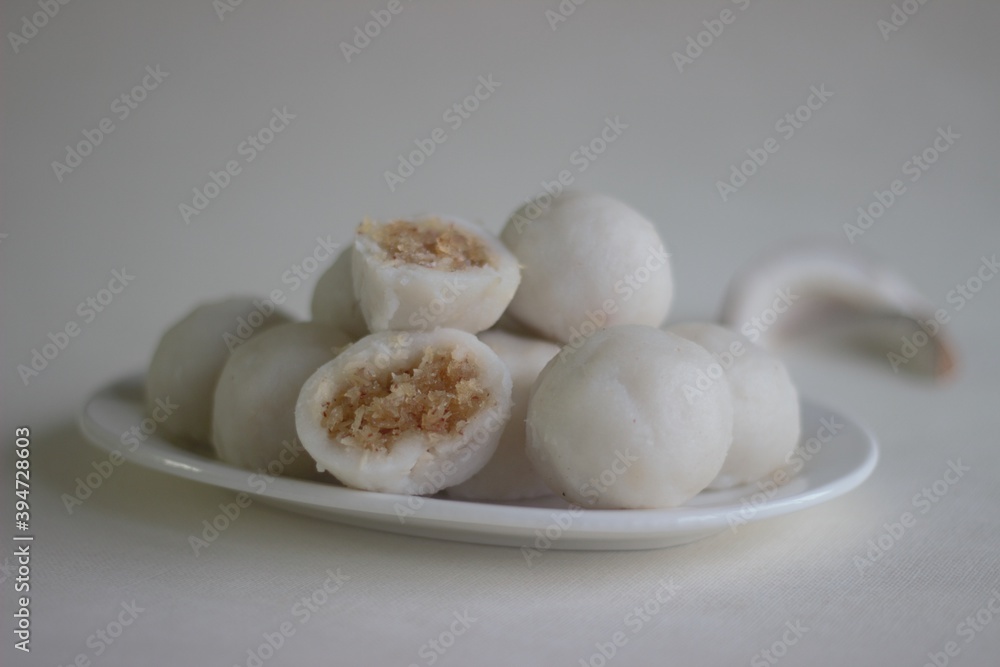 Steamed rice dumplings with jaggery coconut fillings, a Kerala delicacy ...