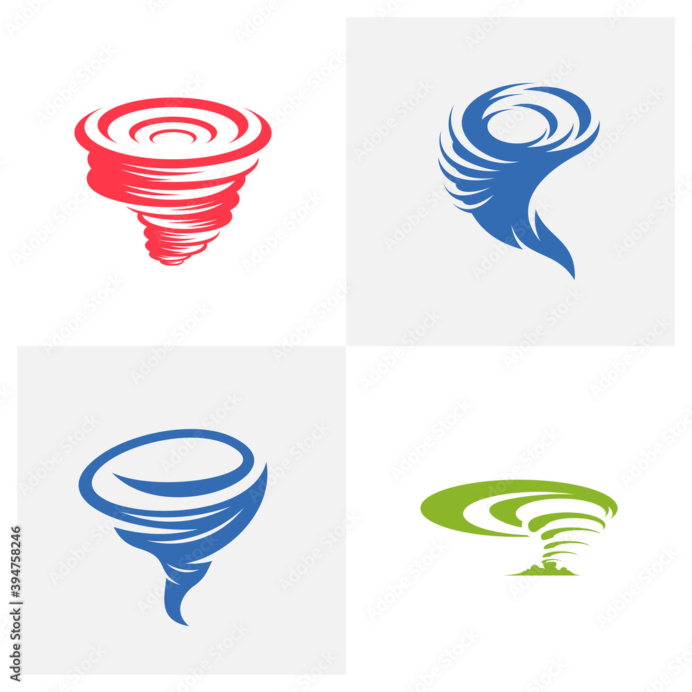 Set of Tornado logo vector template, Creative Twister logo design ...
