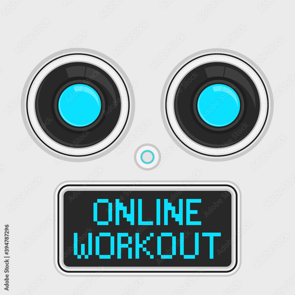 Robot alert for online workout.To see the other vector robot ...