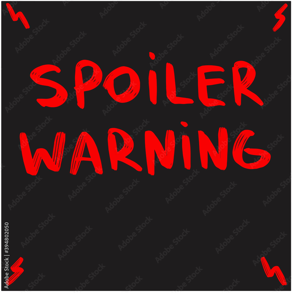 Spoiler warning grunge rubber stamp on black background, vector ...