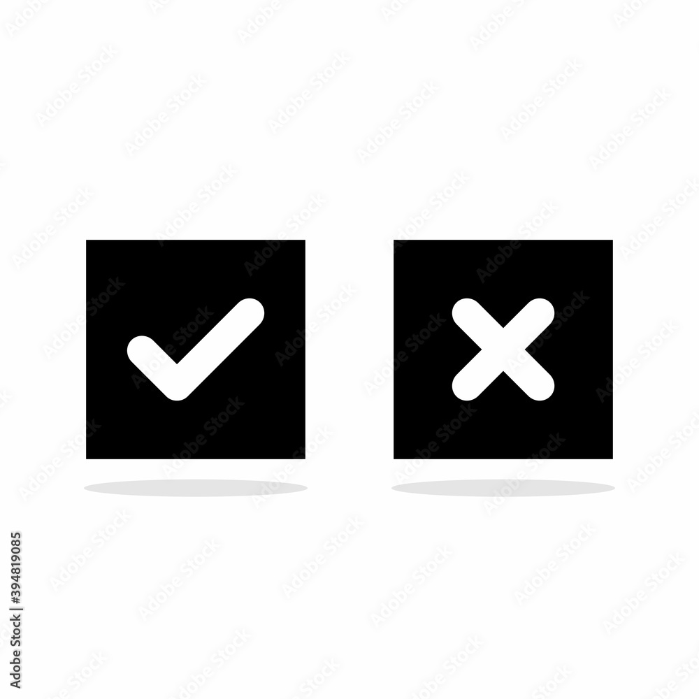 Check and wrong marks, Tick and cross marks, Accepted/Rejected ...