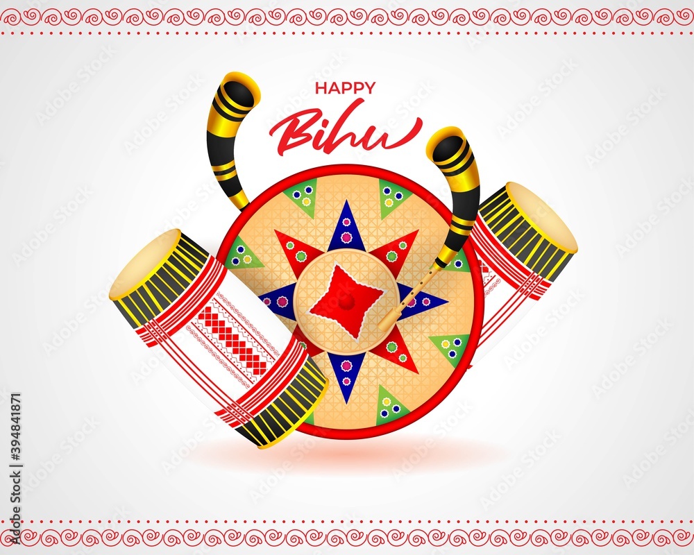 Vector illustration of Happy Bihu, Assamese New Year, Indian ...