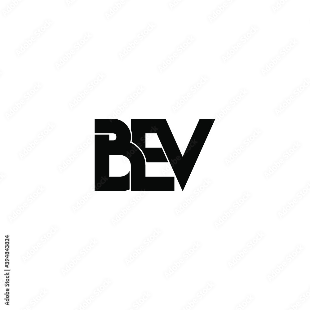 bev letter original monogram logo design Stock Vector | Adobe Stock
