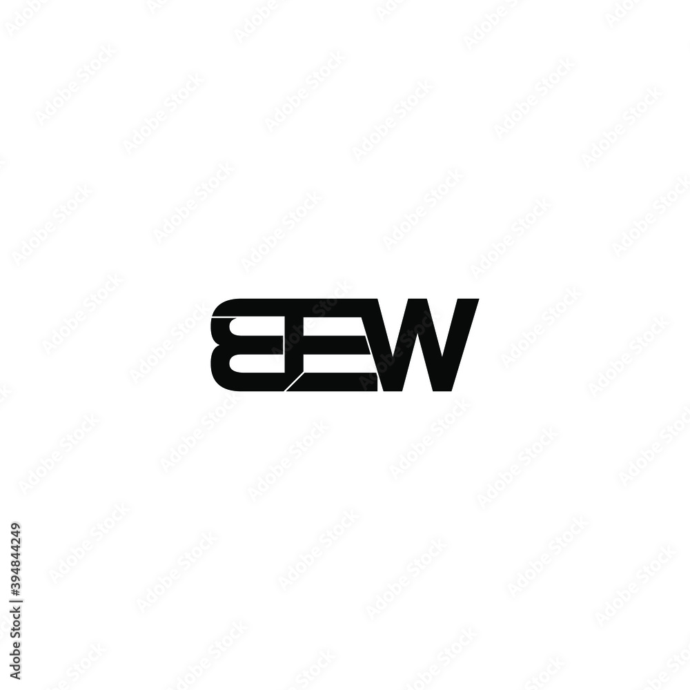 bew letter original monogram logo design Stock Vector | Adobe Stock