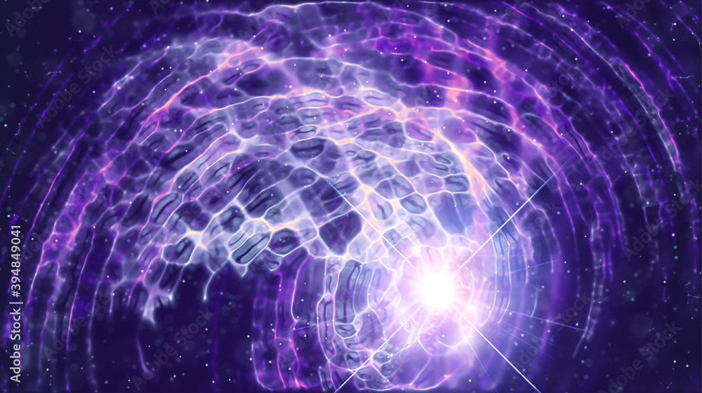 3d rendering illustration of a warp portal to another world to other ...