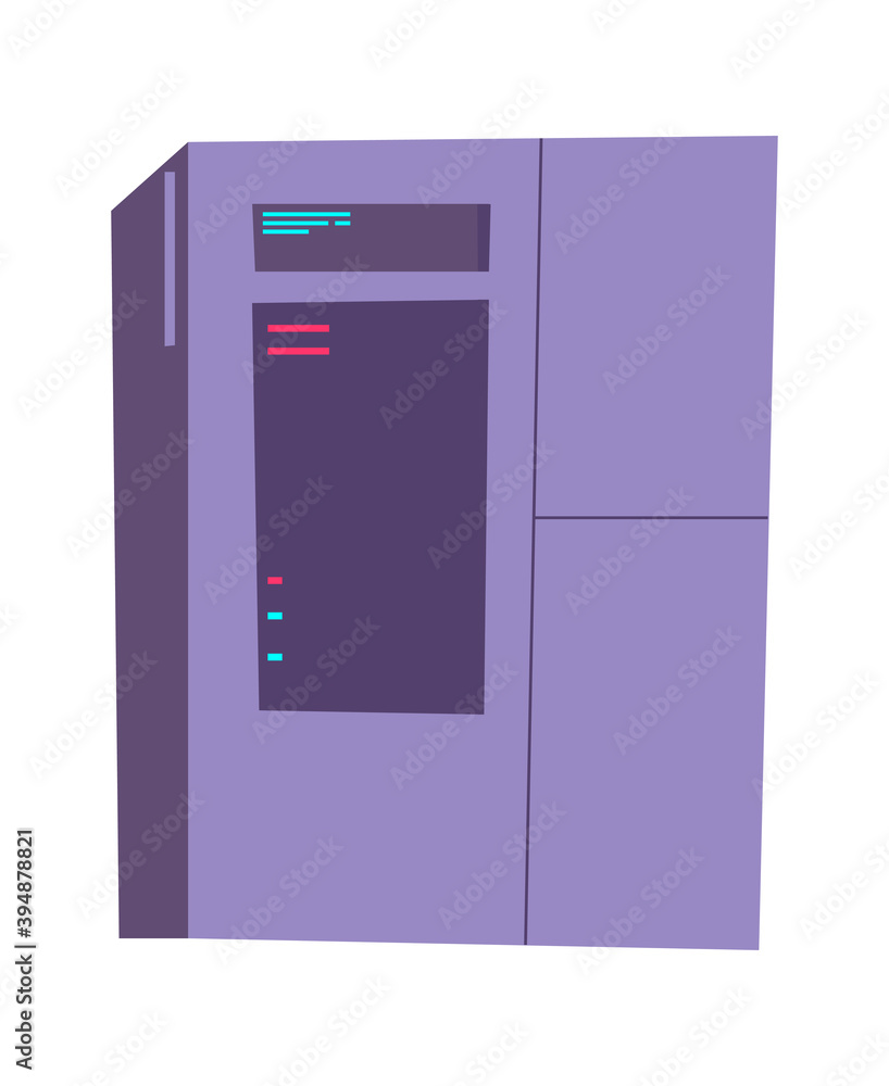 Server rack cartoon vector illustration isolated. Internet equipment ...