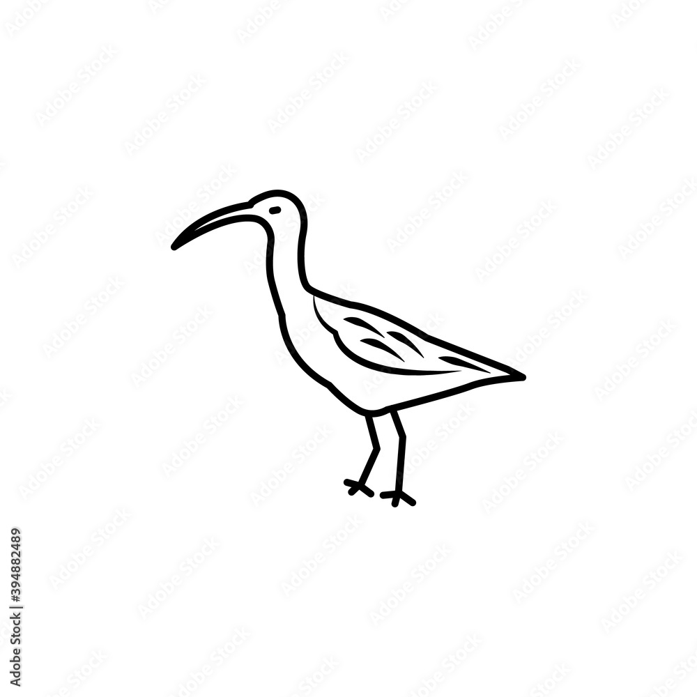 curlew line icon. signs and symbols can be used for web, logo, mobile ...