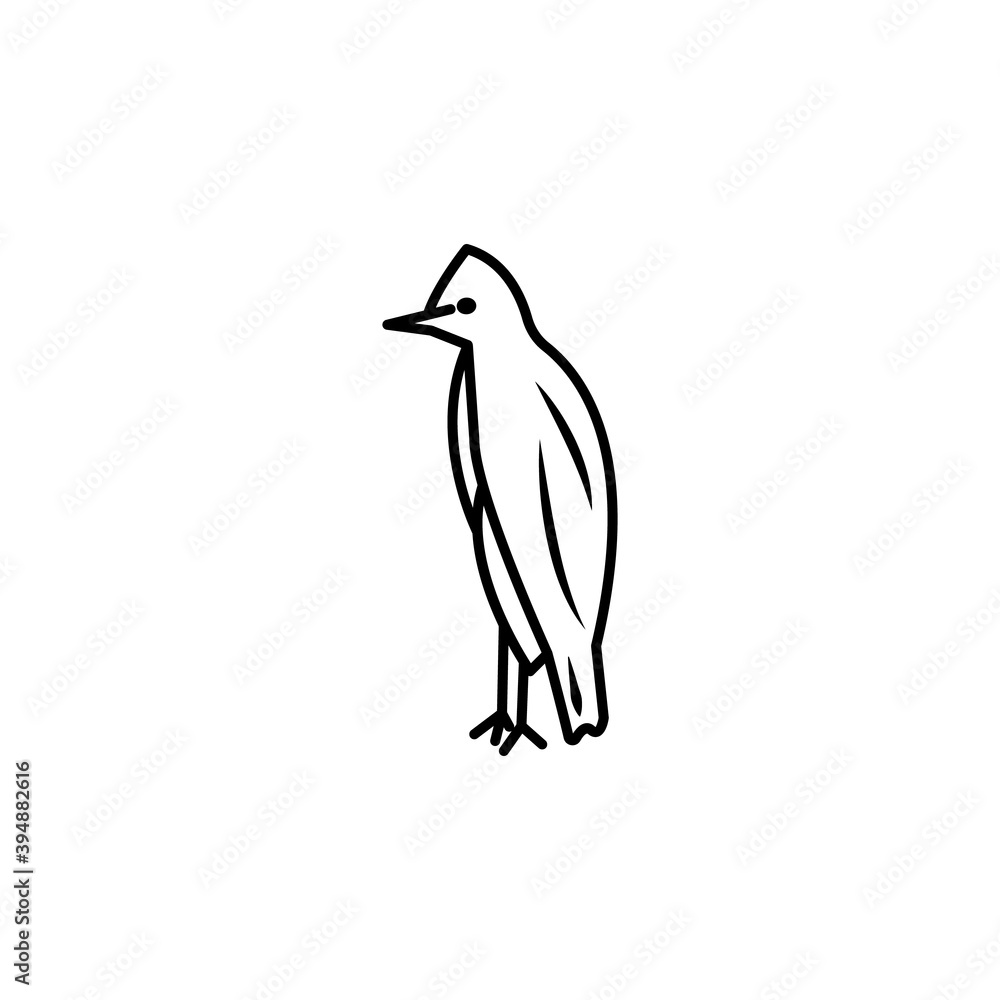 egret line icon. signs and symbols can be used for web, logo, mobile ...