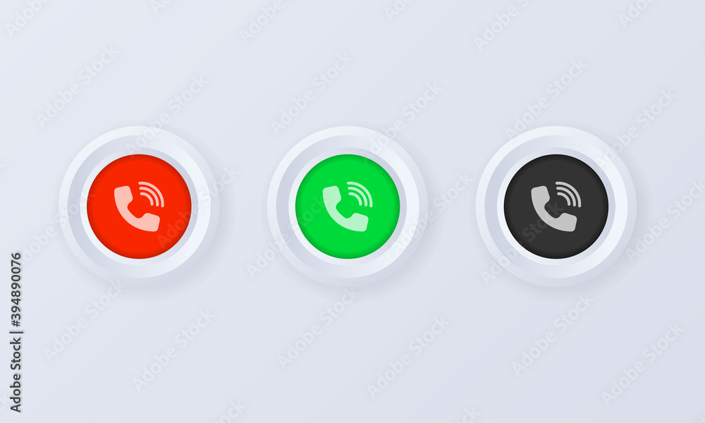 Vecteur Stock Answer and decline button icon set. Button, sign, badge ...