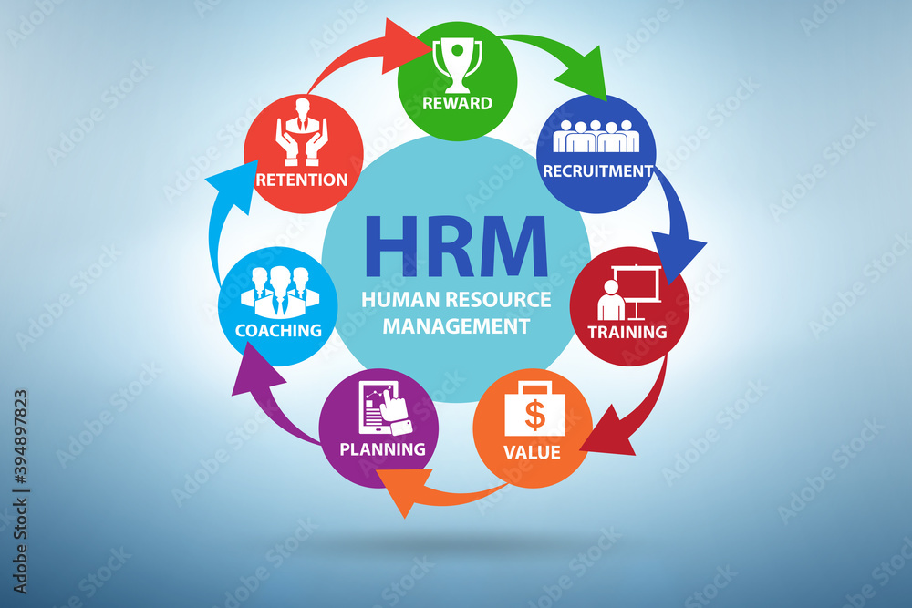 HRM - human resources management concept Stock Illustration | Adobe Stock