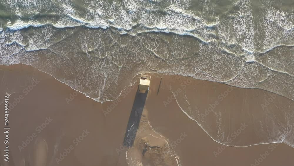 Lifeguard station at the beach early in the morning, nice backlight ...
