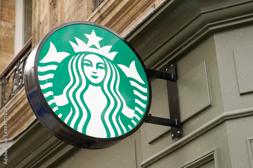 starbucks coffee house green logo and round sign store American cafe ...