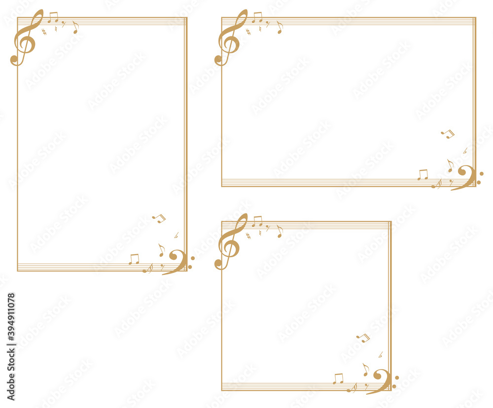 Music-themed decorative frame.Decorative frame.A frame that gave a ...