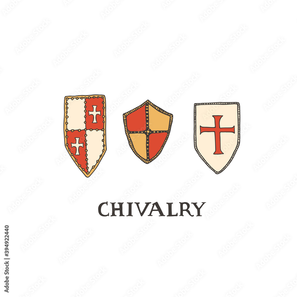 Medieval Knight Shields Coat Of Arms Heraldic Equipment Crusaders