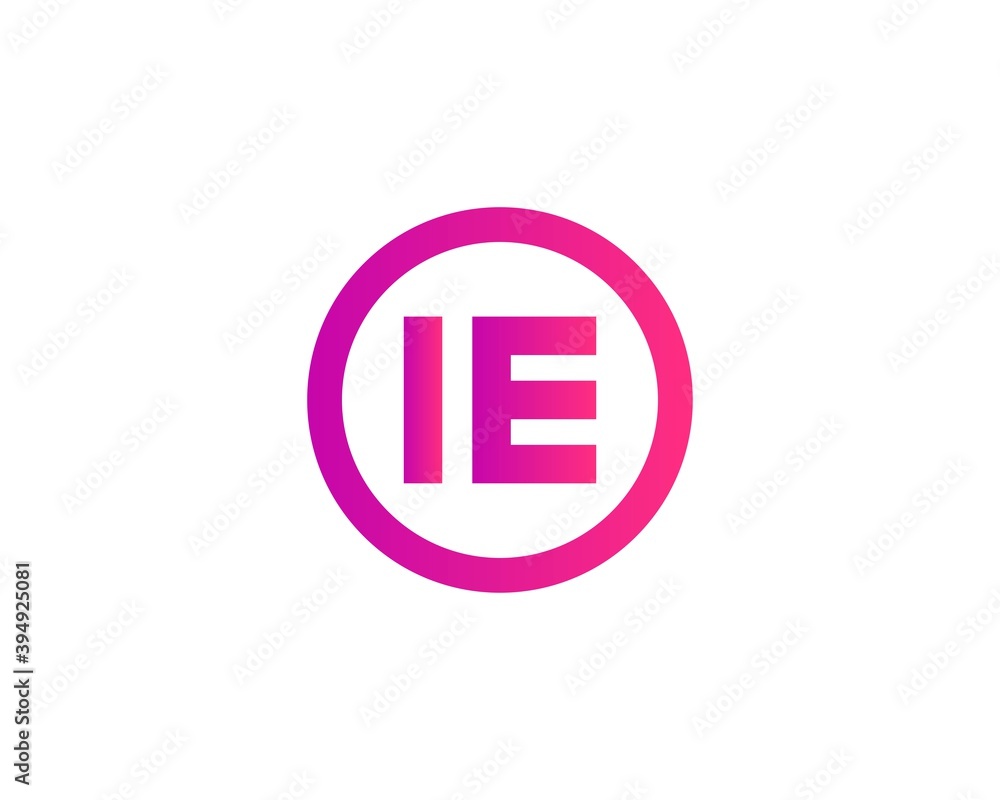 IE EI LETTER LOGO DESIGN VECTOR TEMPLATE. IE EI LOGO DESIGN. Stock ...