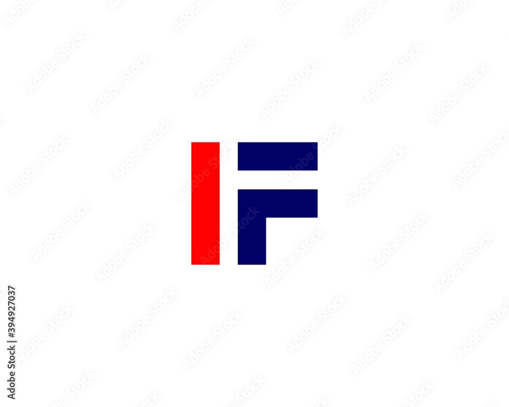 IF FI LETTER LOGO DESIGN VECTOR TEMPLATE. IF FI LOGO DESIGN. Stock ...