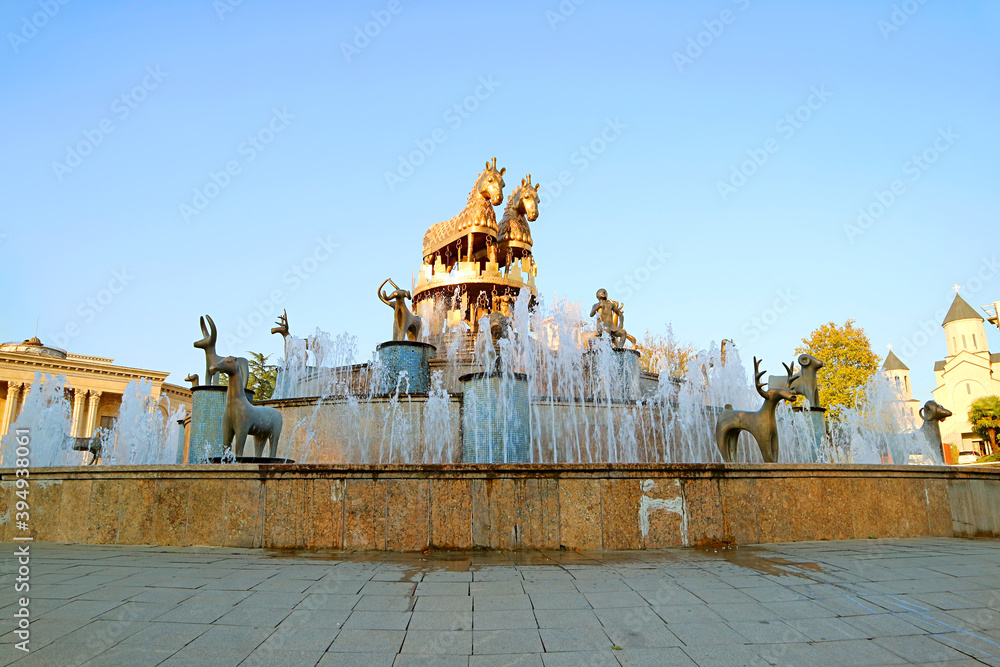 Amazing Colchis Fountain on the Roundabout of Kutaisi Citycentre ...