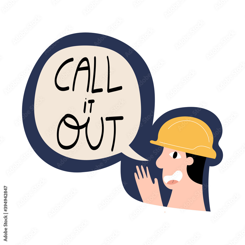 Call it out handwritten phrase poster and sticker design vector ...