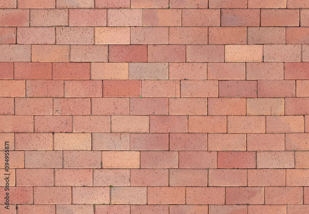 Seamless texture of street tiles. Pattern of terracotta paving slabs ...