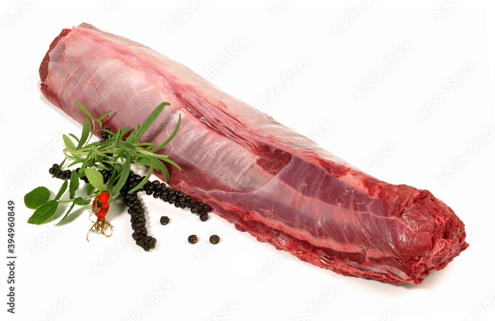 Raw Roe Deer Rack - Wild Game Meat on white Background Isolated Stock ...