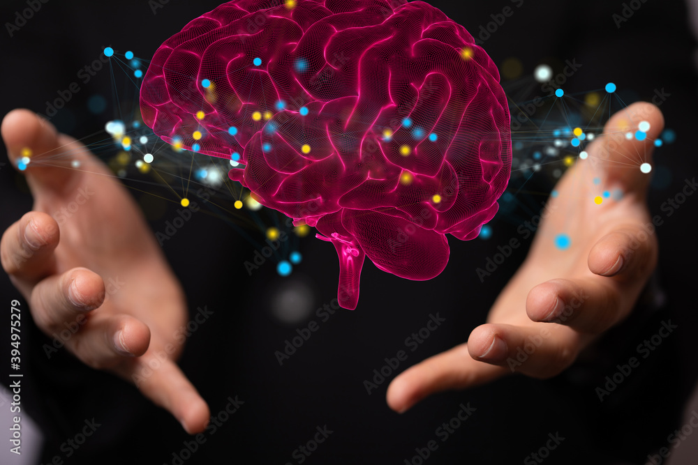 brain intelligence ai digtal 3d artificial intelligence Stock Photo ...