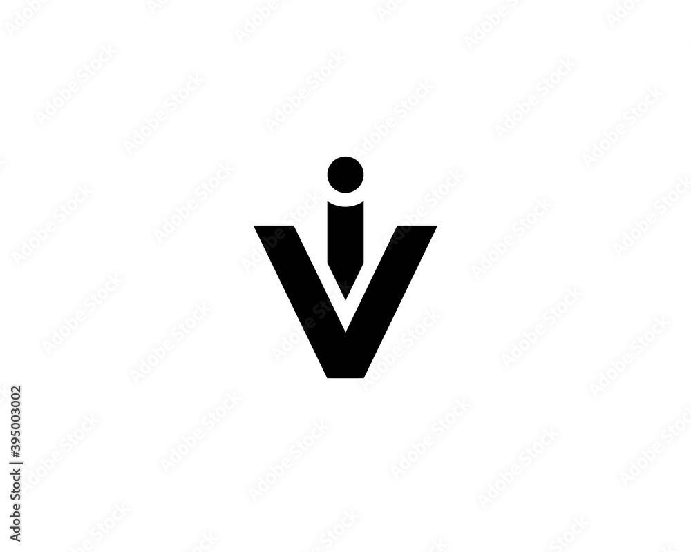 IV VI LETTER LOGO DESIGN VECTOR TEMPLATE. IV VI LOGO DESIGN. Stock ...