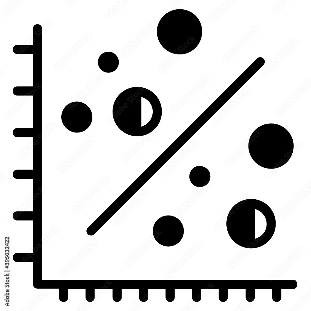 Dot Plot Chart Vector Regression Analysis In Solid Style Stock Vector Dot Plot Chart Vector Regression Analysis In Solid Style Stock Vector