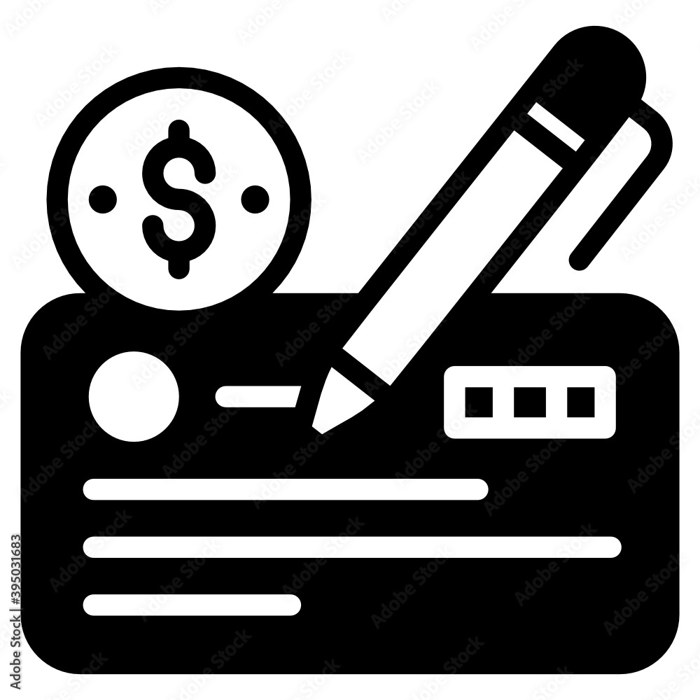 Cash cheque writing, vector of bank cheque in editable style Stock ...