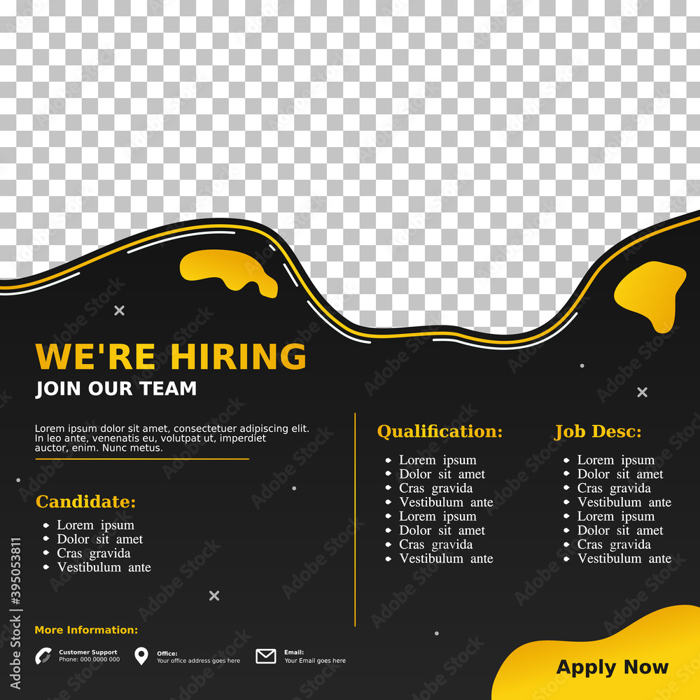 Hiring, Job vacancy design poster.Open recruitment design template ...