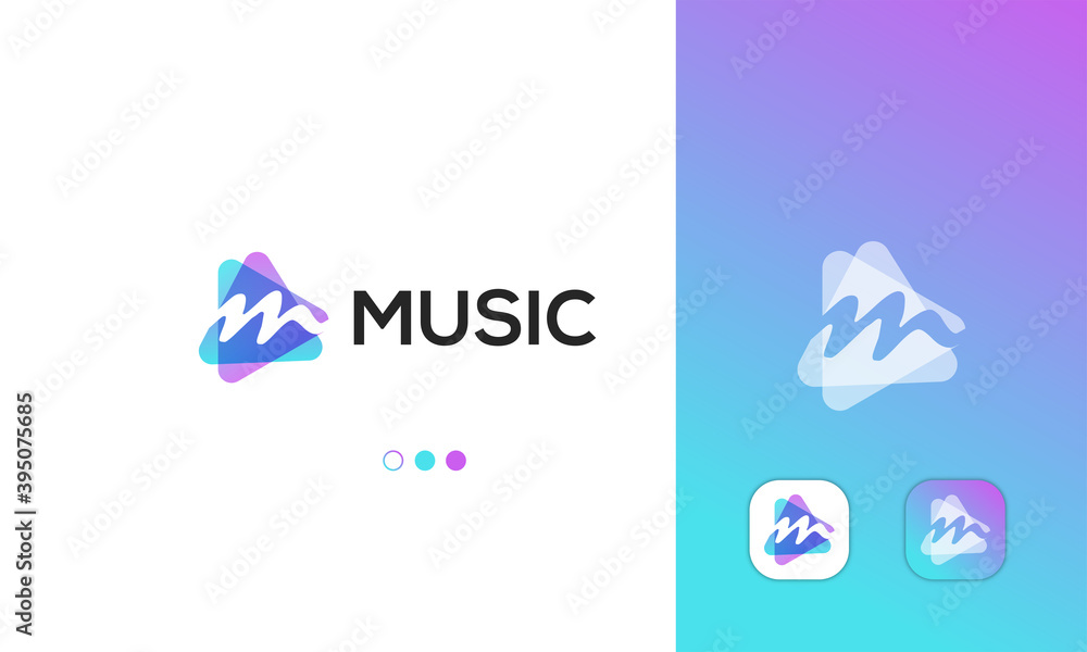 Music logo Stock Vector | Adobe Stock