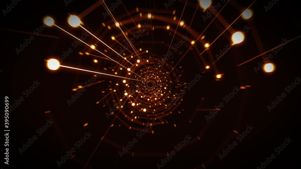 Abstract Hi Tech Futuristic Plexus Design Loop/ 4k animation of an ...