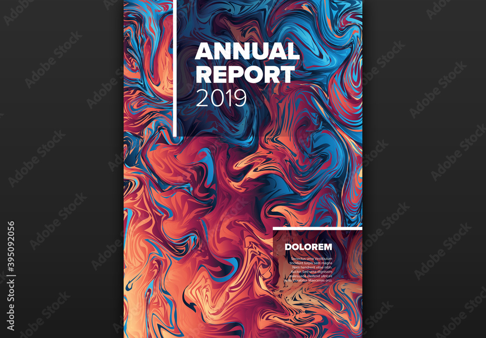 Vector Annual Report Vertical Cover Layout Stock Template | Adobe Stock