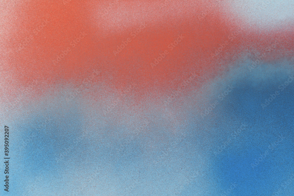 red and blue spray paint on blue background Stock Photo | Adobe Stock