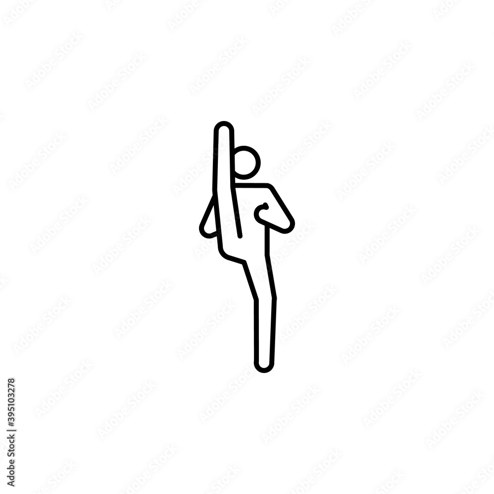 Vetor de yoko keague, karate line icon. Signs and symbols can be used ...