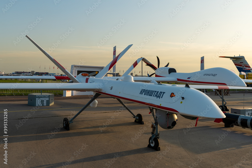 August 30, 2019. Zhukovsky, Russia. Russian unmanned aerial vehicle ...
