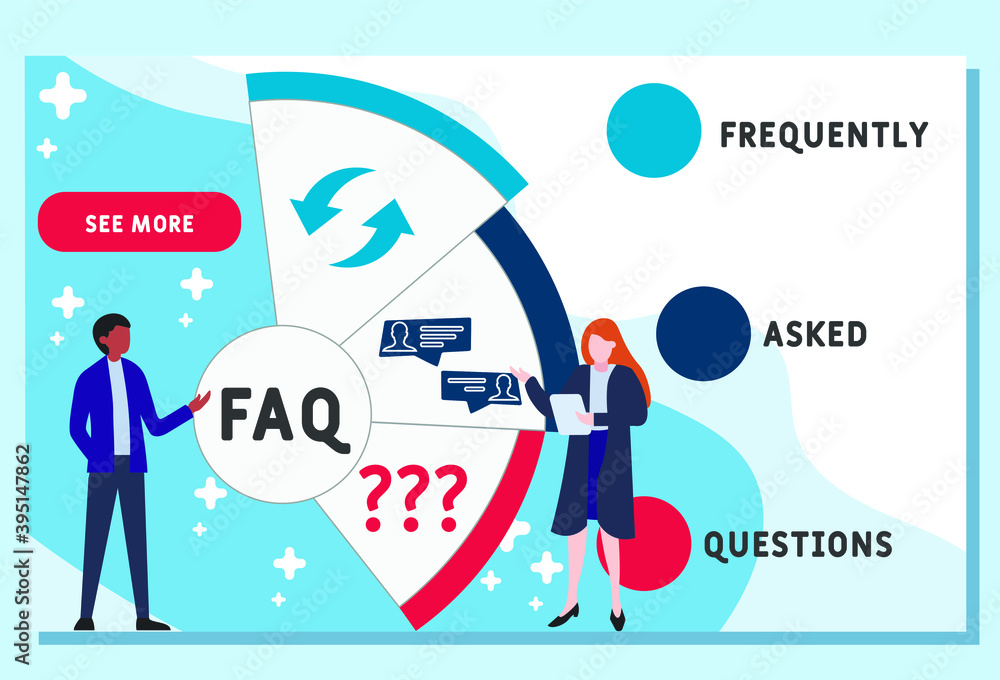 Vector website design template . FAQ - Frequently asked questions ...