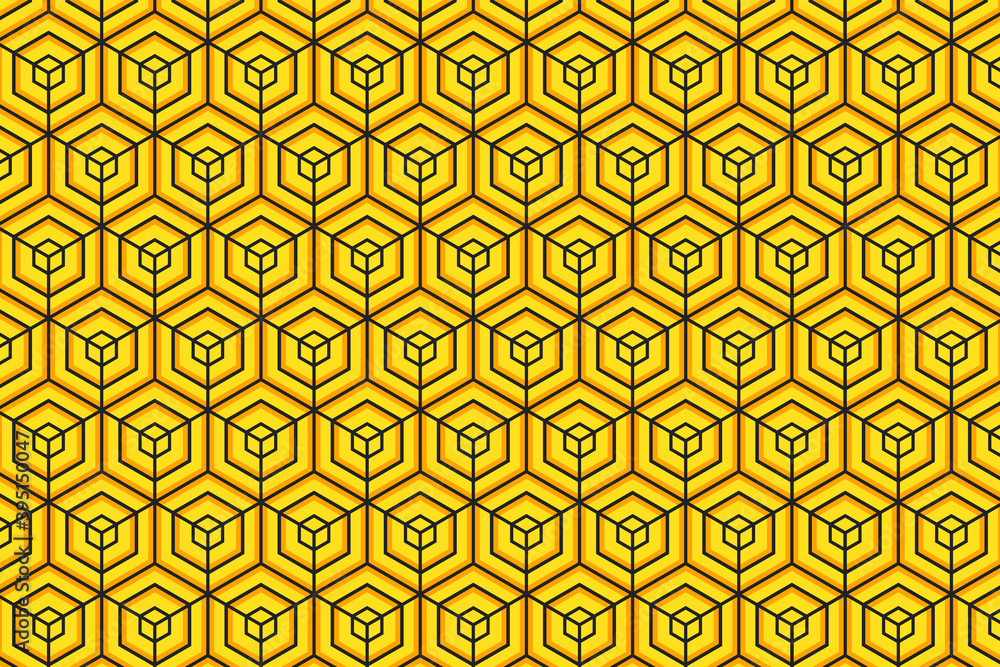 abstract bee hive yellow and black vector background Stock Vector ...