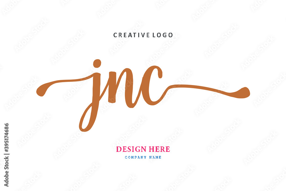 JNC lettering logo is simple, easy to understand and authoritative ...