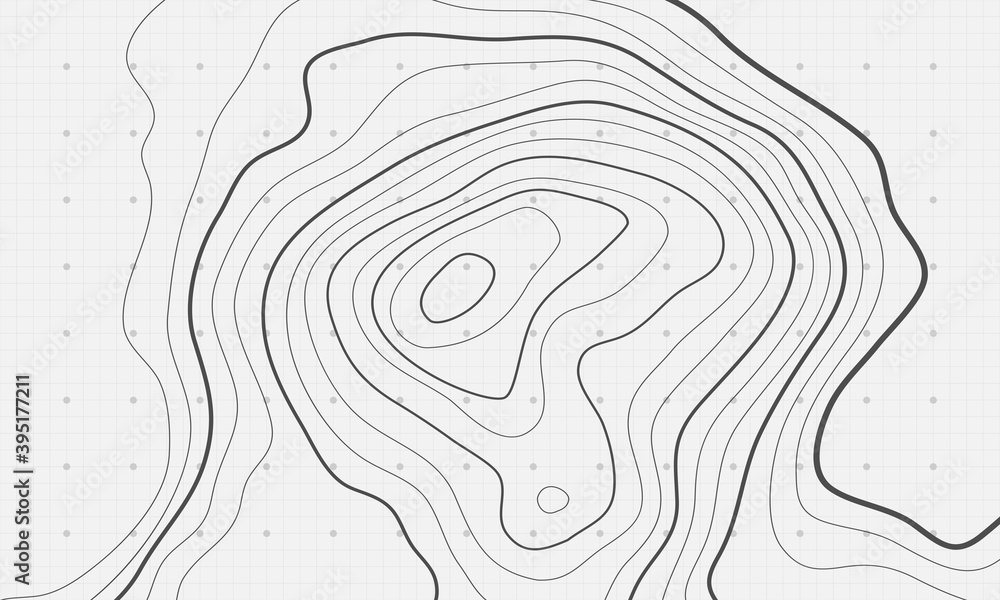 The stylized height of the topographic contour in lines and contours ...