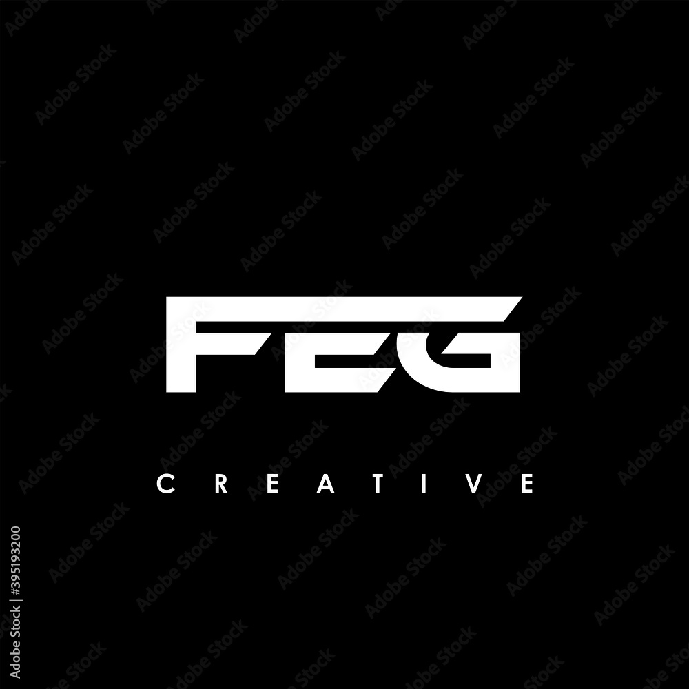 FEG Logo Design Template Vector Illustration Stock Vector | Adobe Stock