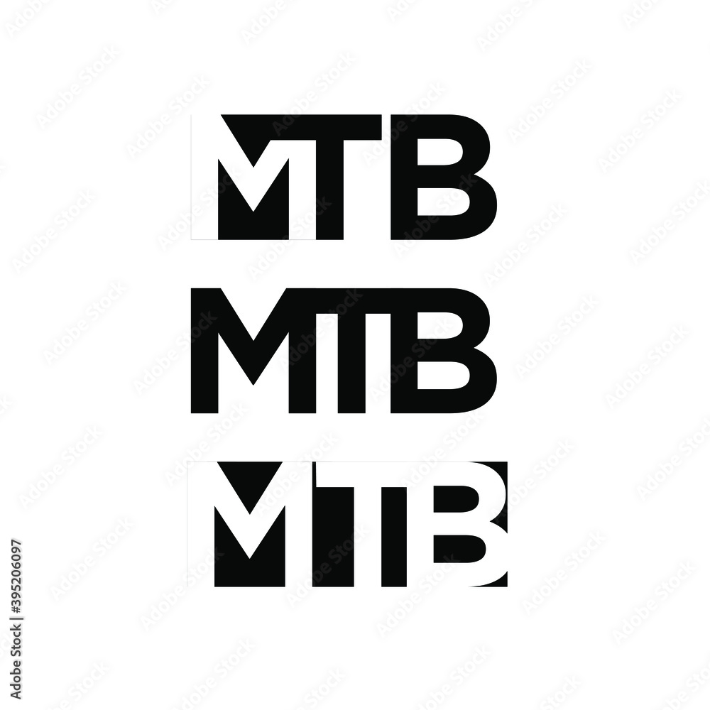 mtb monogram font logo icon design Stock Vector | Adobe Stock
