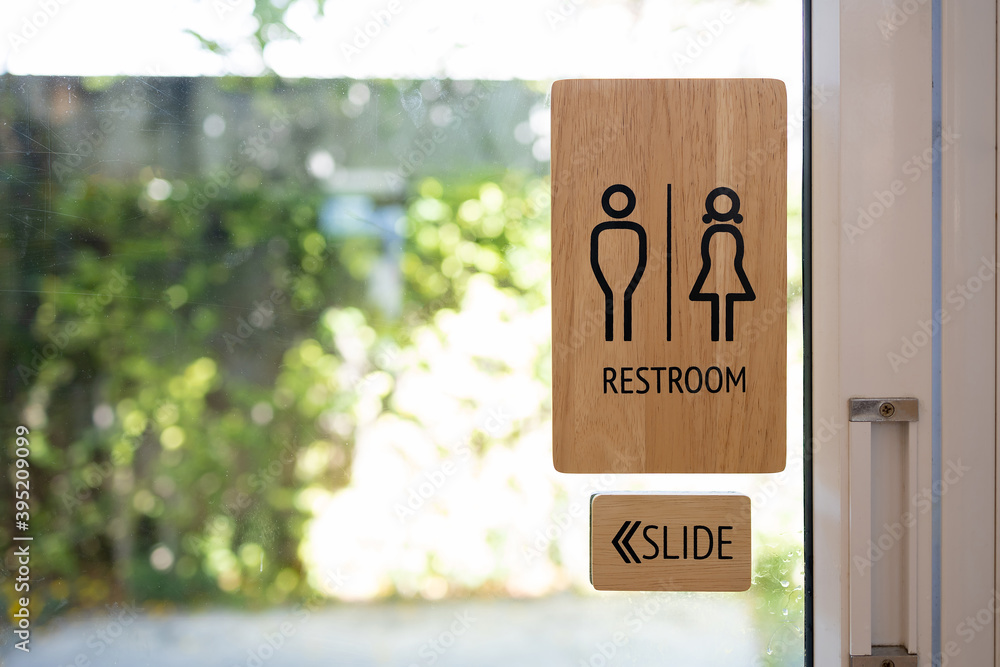 Toilets icon, Public restroom signs ,Wooden toilet sign and direction ...