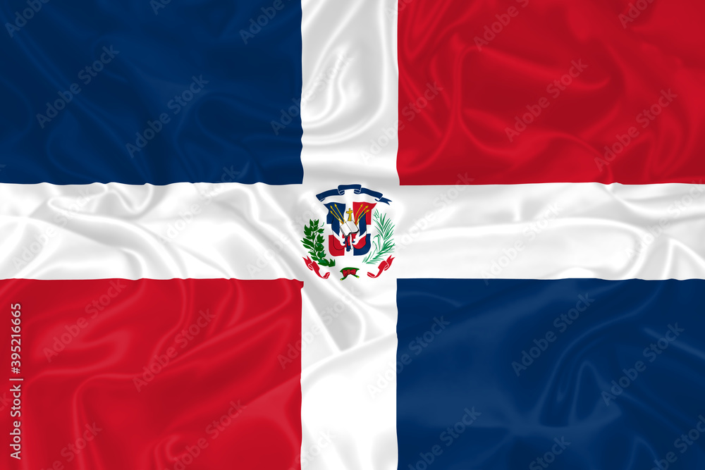 Dominican Republic Flag waving. National flag of Dominican Republic ...