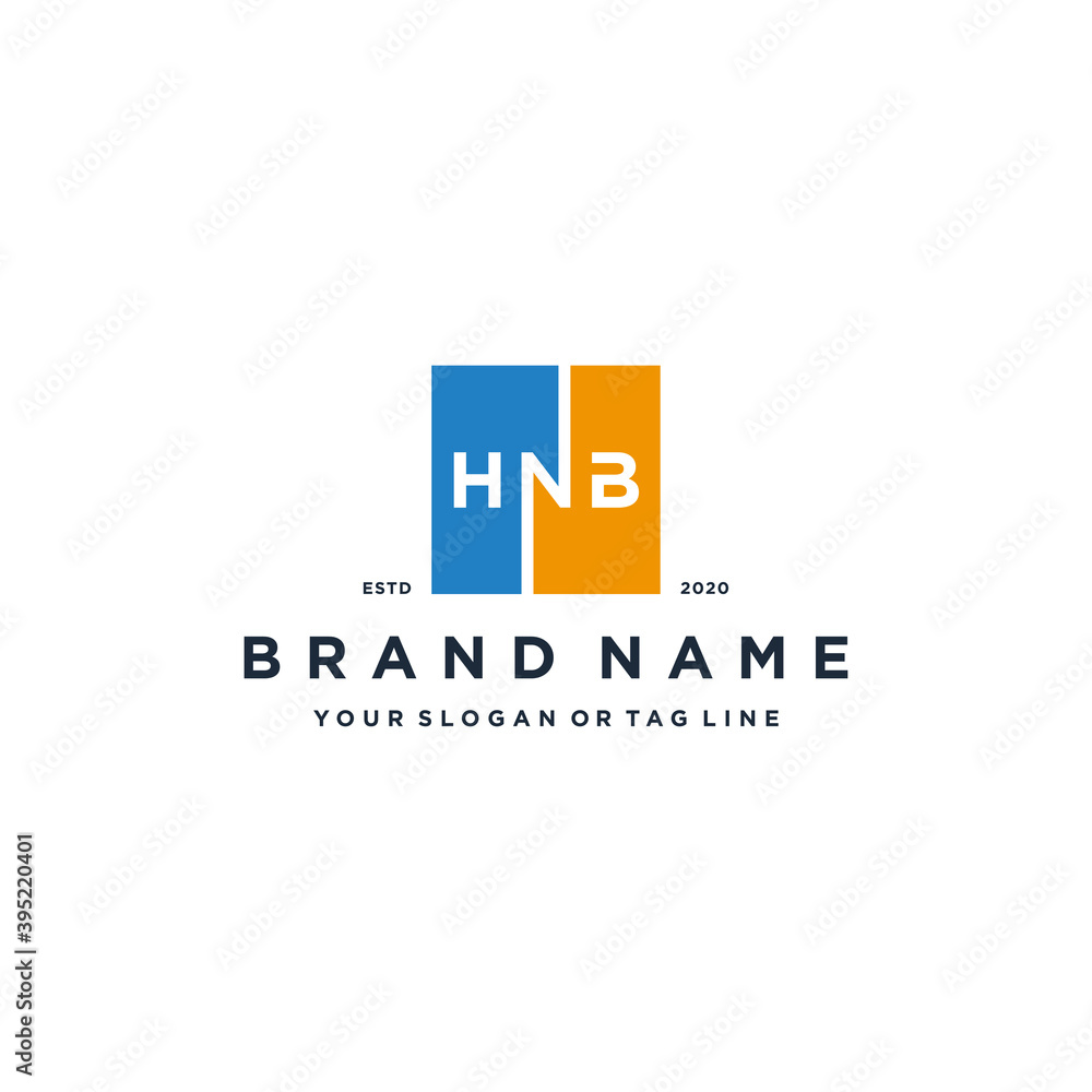 letter HNB square logo design vector Stock Vector | Adobe Stock