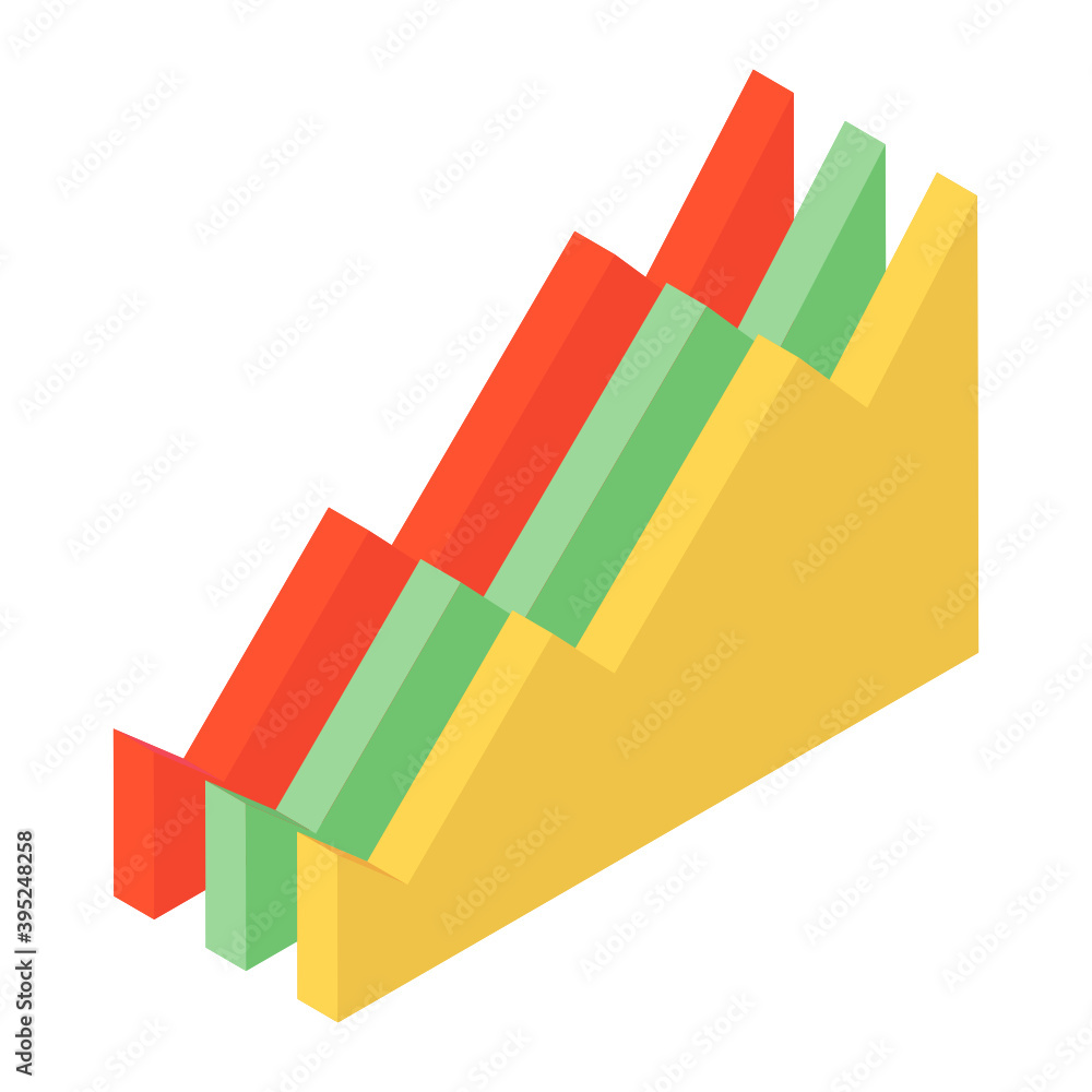 Curved layers on a graph showing an idea of stream chart Stock Vector ...