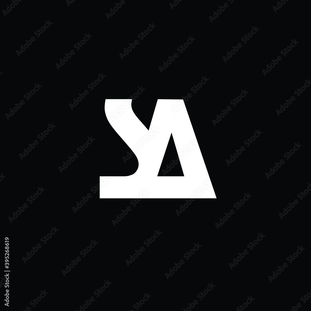 Creative Professional Trendy and Minimal Letter SA Logo Design in Black ...