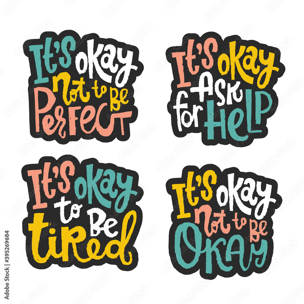 Mental Health Lettering Stock Vector | Adobe Stock