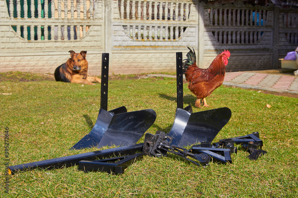agricultural implements for a tractor,attachments in the yard for a two ...