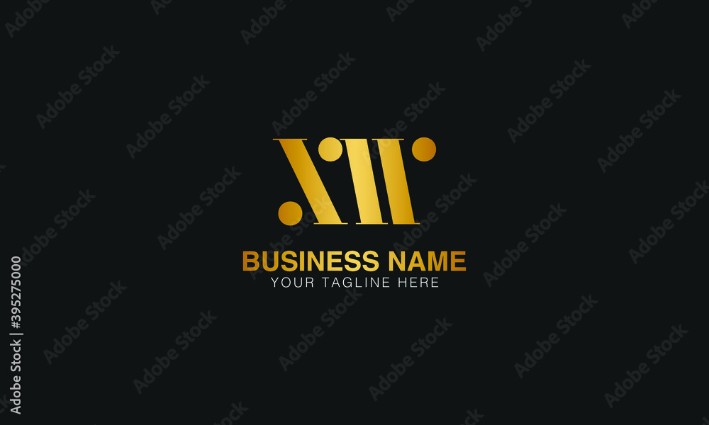 XW X W initial based letter typography logo design vector image Stock ...
